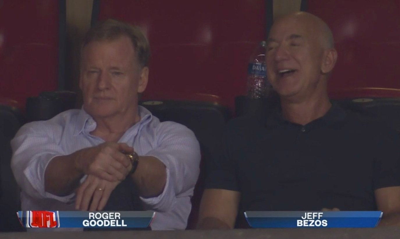 PHOTO Roger Goodell And Jeff Bezos Vibing During Chargers Chiefs Bezos ...