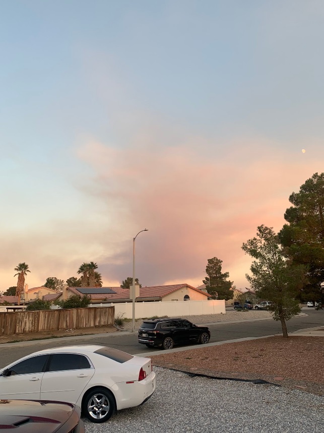 PHOTO View Of The Fire In Hemet From High Desert Looking Southeast