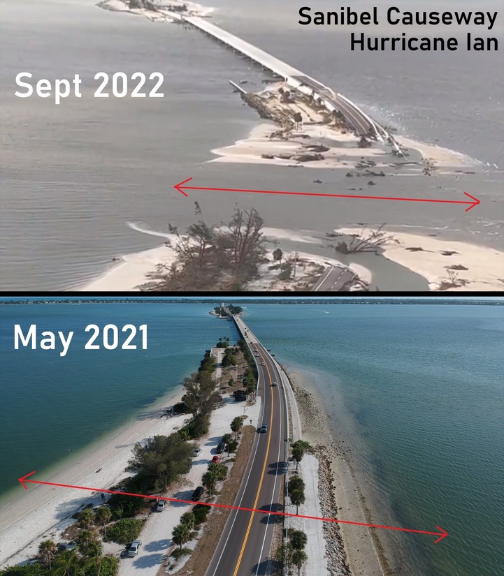 PHOTO Before And After Pictures Of Sanibel Island And The Destruction ...