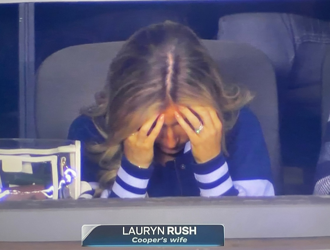PHOTO Cooper Rush's Wife Face Palming Into Her Beautiful Blonde Hair ...