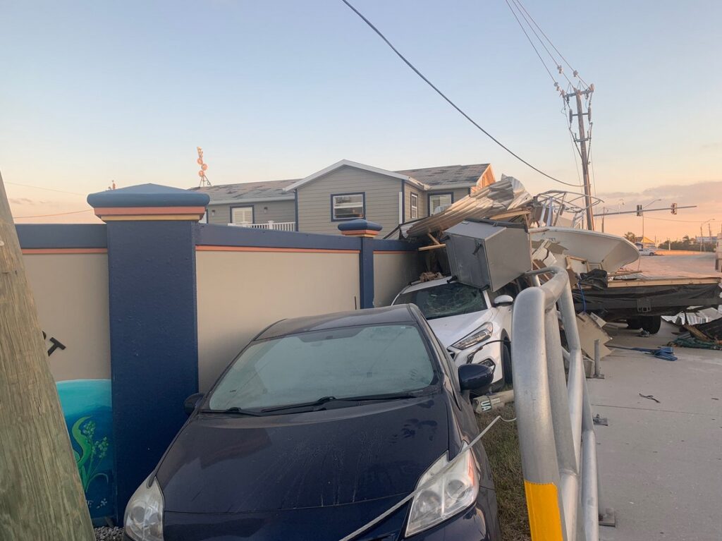 PHOTO Damage Around Area Just Before The Bridge To Fort Myers Beach