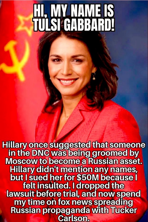 PHOTO Hi My Name Is Tulsi Gabbard Hillary Clinton Said I Was Groomed By ...