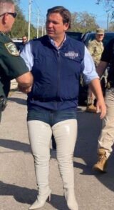 PHOTO Ron DeSantis Wearing Women's Boots Up Past His Shins Meme