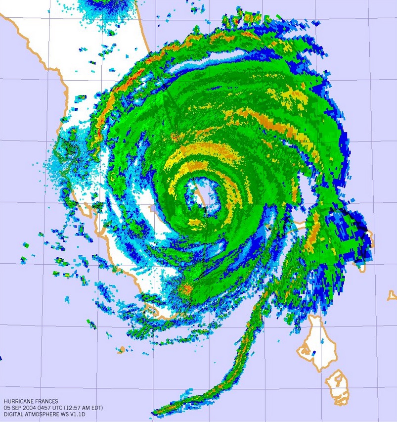 PHOTO Hurricane Frances In 2004 Hit The Exact Same Spot Of Florida As ...