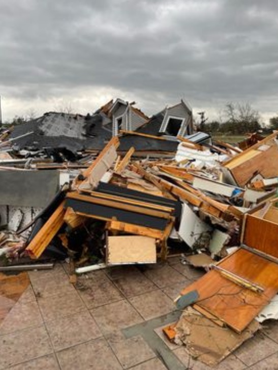 PHOTO Of Home In Powderly Texas Off 271 North That Was Leveled To The ...