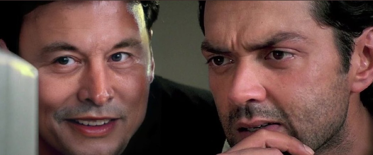 PHOTO The Only Person Who Can Save Twitter Elon Musk Peaking Out From ...