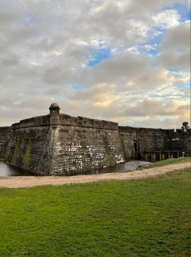 PHOTO Water In The Moat In Fort St Augustine Florida From Hurricane Nicole