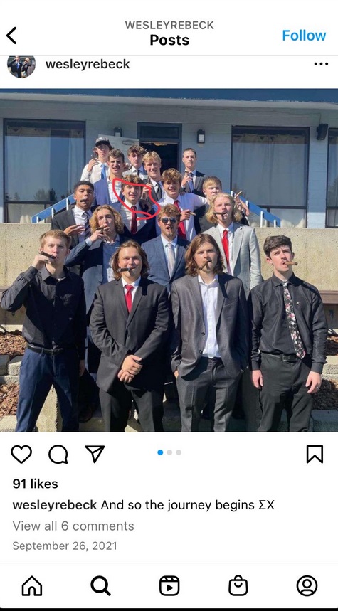 PHOTO Idaho Sigma Chi Tribute To Ethan Chapin