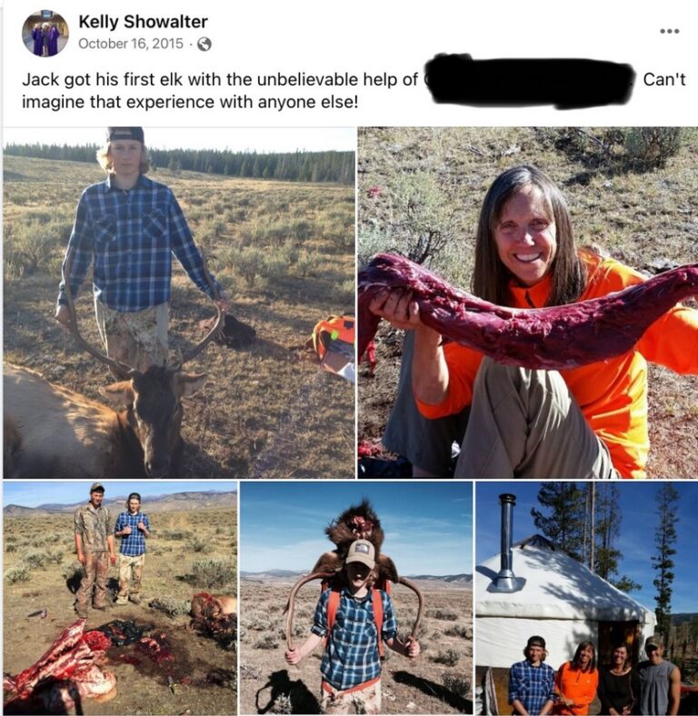 PHOTO Jack Showalter Being Taught By His Family To Field Dress An Elk ...