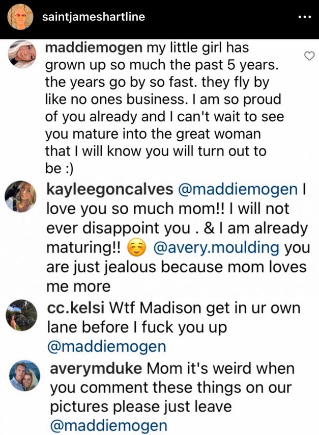 PHOTO Kaylee Goncalves Regularly Called Maddie Mogen Her Mom