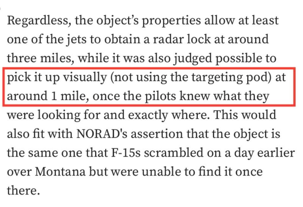 PHOTO Fighter Pilots Could Only Observe Object Shot Down Over Lake ...
