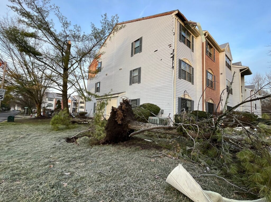 PHOTO Of Tornado Damage At Lawrence Square Village In New Jersey