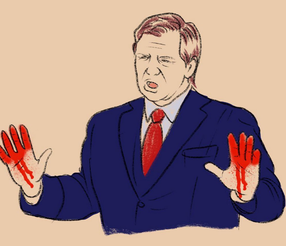 PHOTO Ron DeSantis Has Lakeland Florida's Blood On His Hands Now Meme
