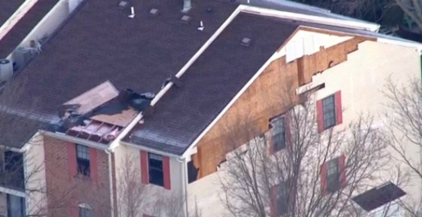 PHOTO Roof Damage To Apartment Buildings In Mercer County New Jersey Is ...