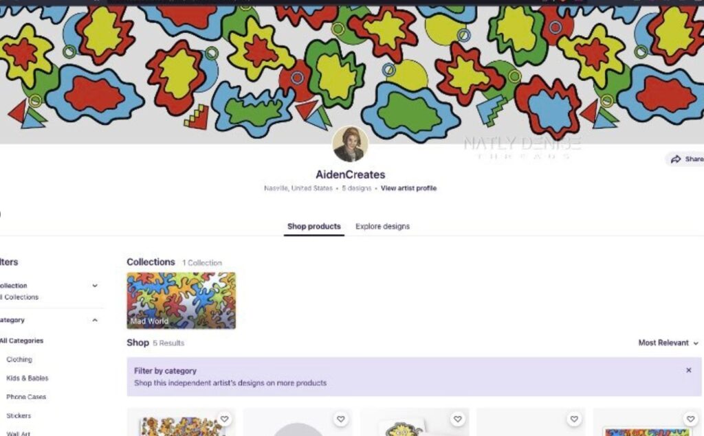PHOTO Audrey Hale's Creative Artist Page Where You Can See Some Of Her Work