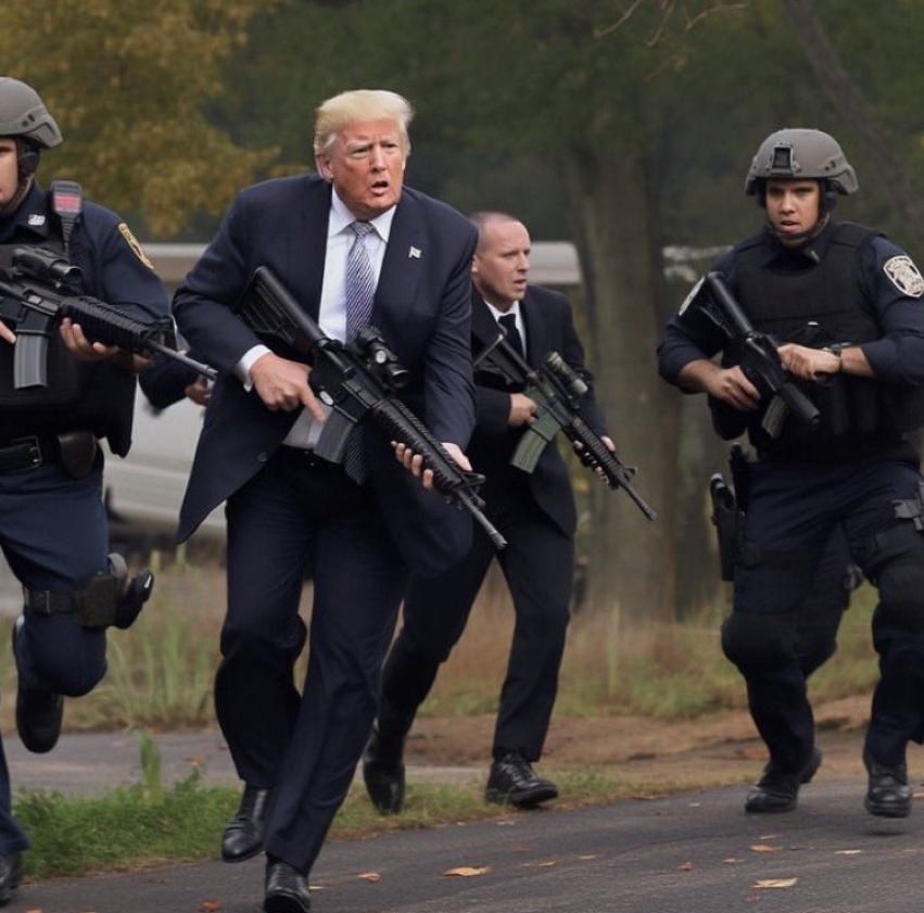 PHOTO Donald Trump Armed Leading The Charge With NYPD To Arrest Alvin ...