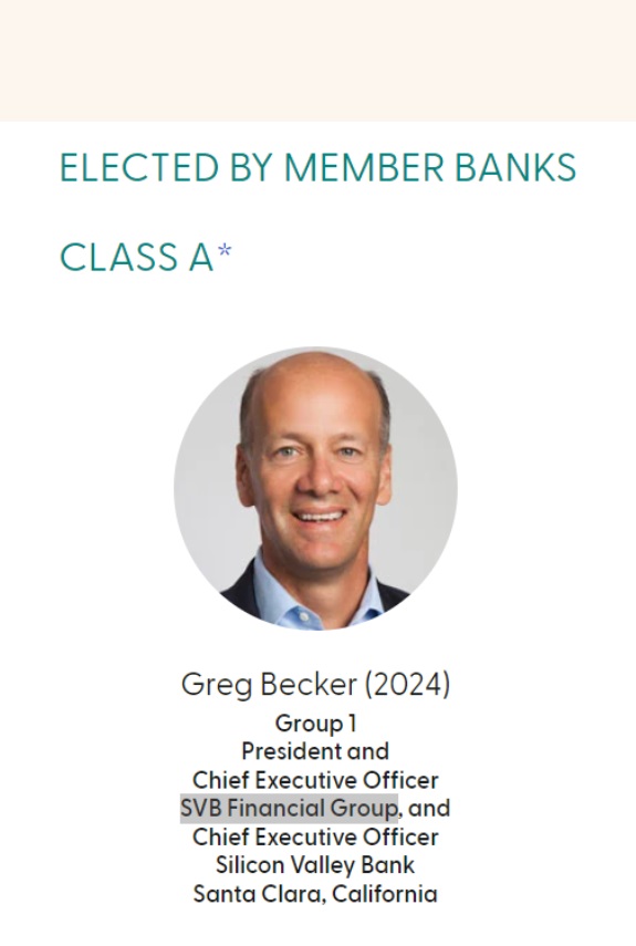 PHOTO SF Fed Board of Directors Counted Greg Becker Of SVB Finanical ...