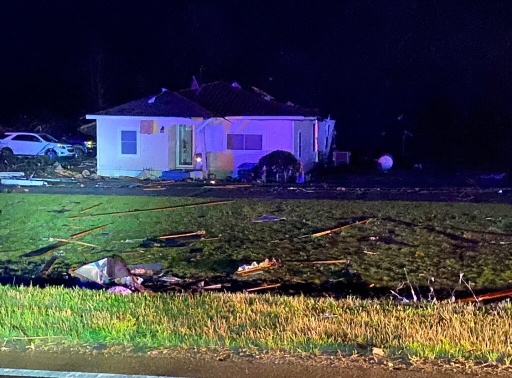 PHOTO Tornado Damage Along Highway 49 In Silver City MS