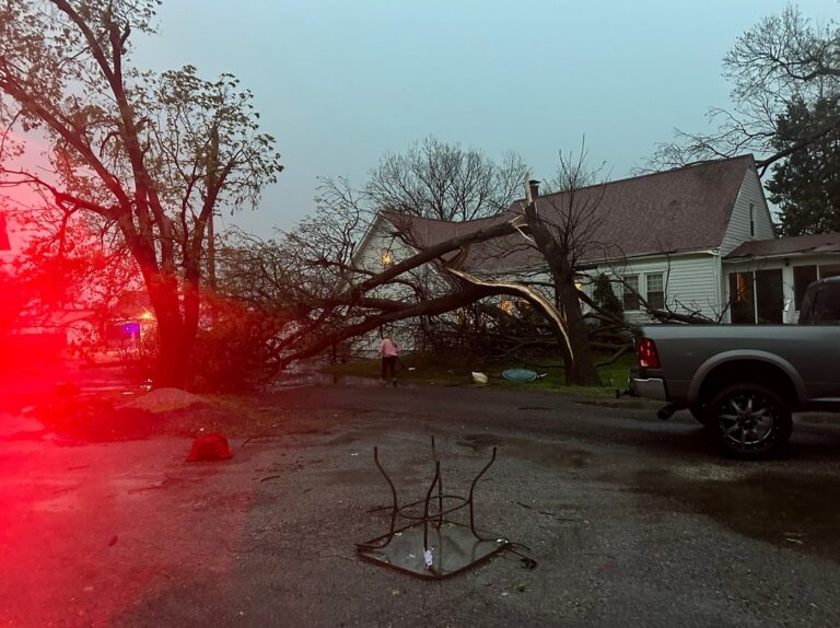 PHOTO Close Up Of Tornado Damage In Hecker Illinois