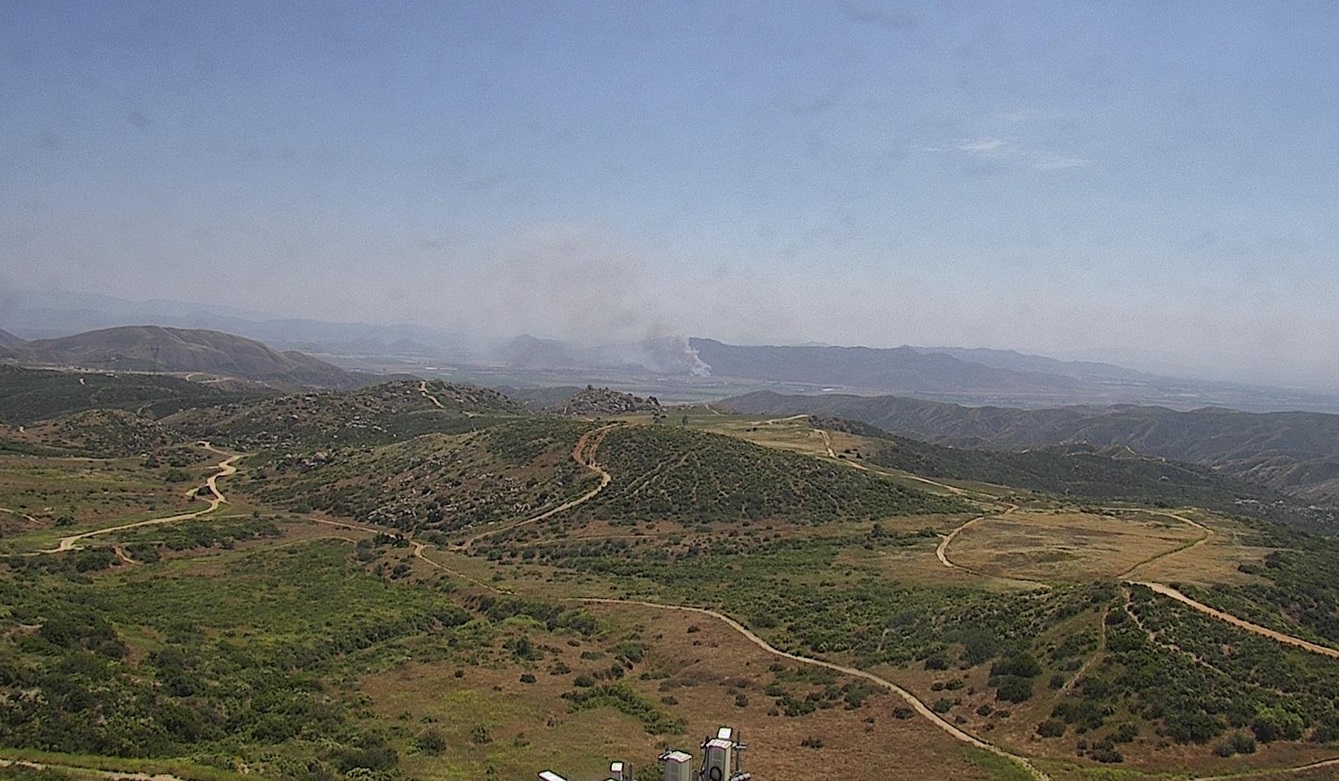 PHOTO Aerial View Of Massive Fire From Hemet CA Looking Down On Ramona ...