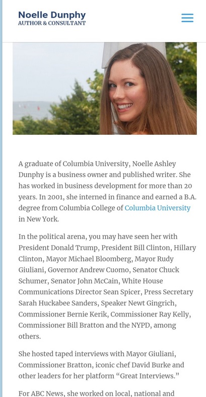 PHOTO Check Out Noelle Dunphy's Biography Which Says She Is A Business Owner And Writer