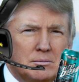PHOTO Donald Trump Wearing Gaming Headset And Drinking Mountain Dew ...