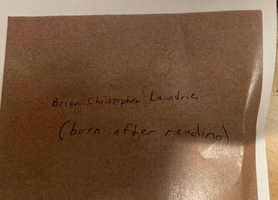 PHOTO Full Multiple Page Burn After Read Letter Roberta Laundrie Wrote And Gave To Brian Laundrie