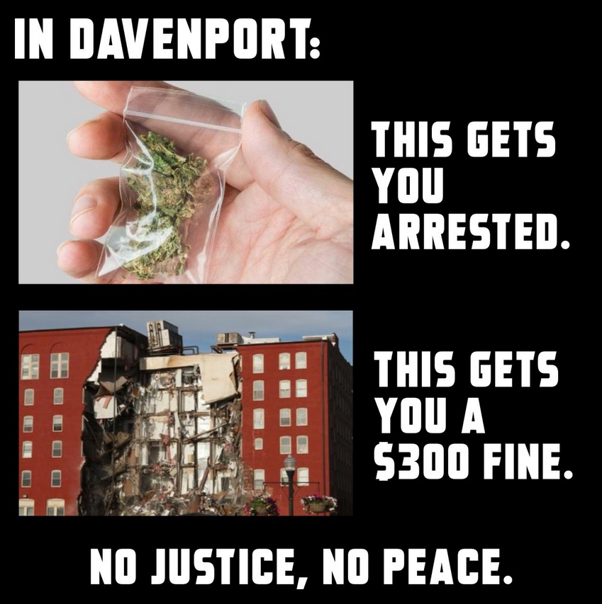 PHOTO In Davenport Weed Gets You Arrested Collapsed Apartment Building ...