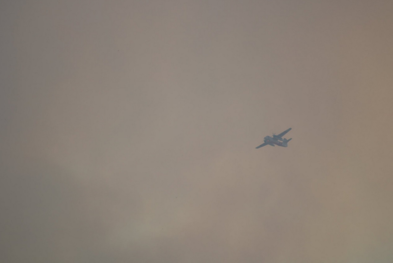PHOTO One Air Tanker Dropping On Ramona Fire Had To Go Through Dark ...