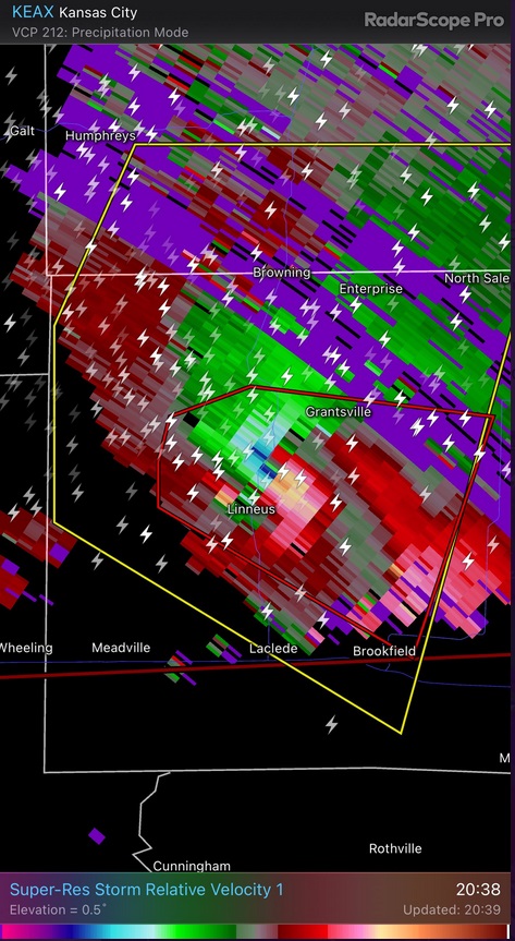 PHOTO Radar Indicated Gate To Gate Shear Of 170 MPH During Linneus ...