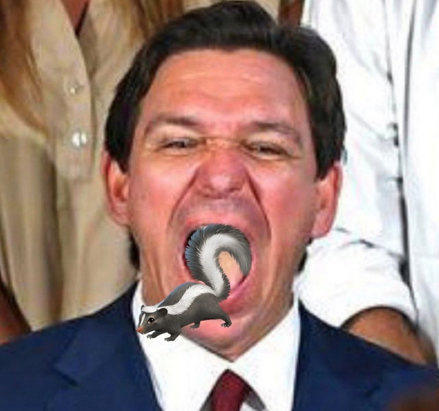 PHOTO Ron DeSantis Eating A Raccoon Meme