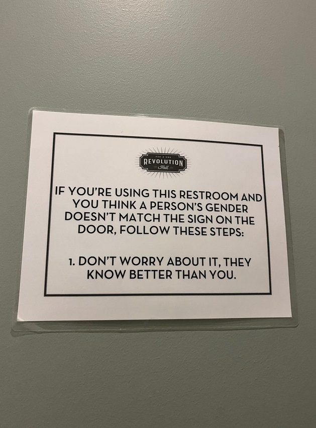 PHOTO Sign In Portland Says If You Think A Person In The Restroom Is ...