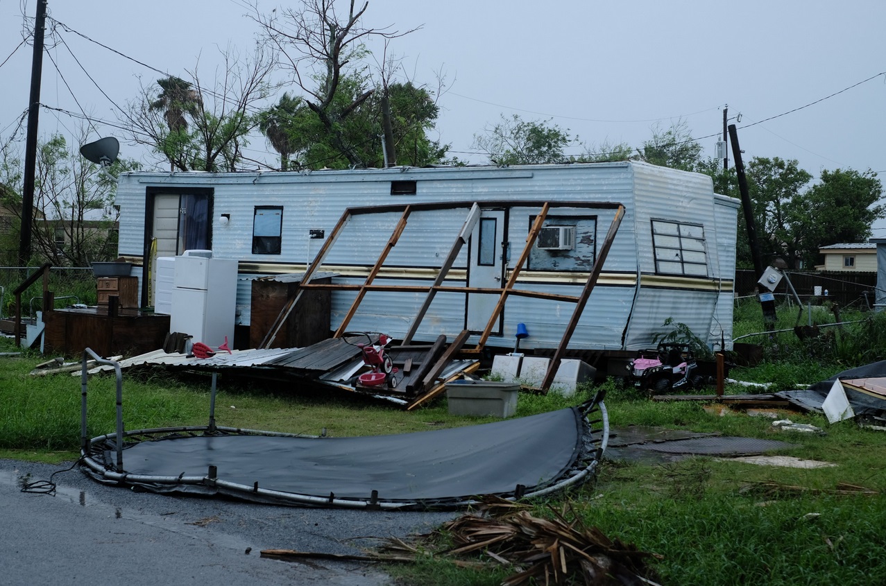 PHOTO Tornado Damage View In Laguna Heights Texas From Adams Into Van Buren