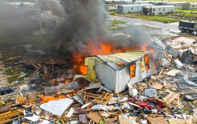 PHOTO House Caught On Fire In Perryton Texas After Tornado