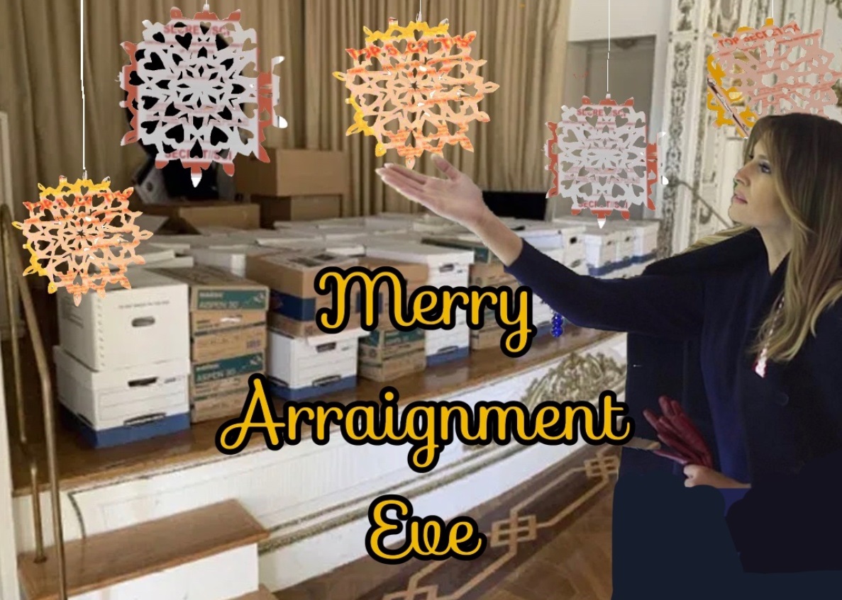 PHOTO Merry Arraignment Eve Melania Trump Meme