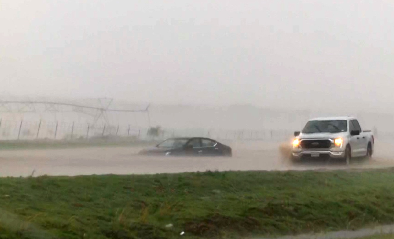 PHOTO Of Where Highway 87 Was Closed Down In O'Donnell Texas Over ...