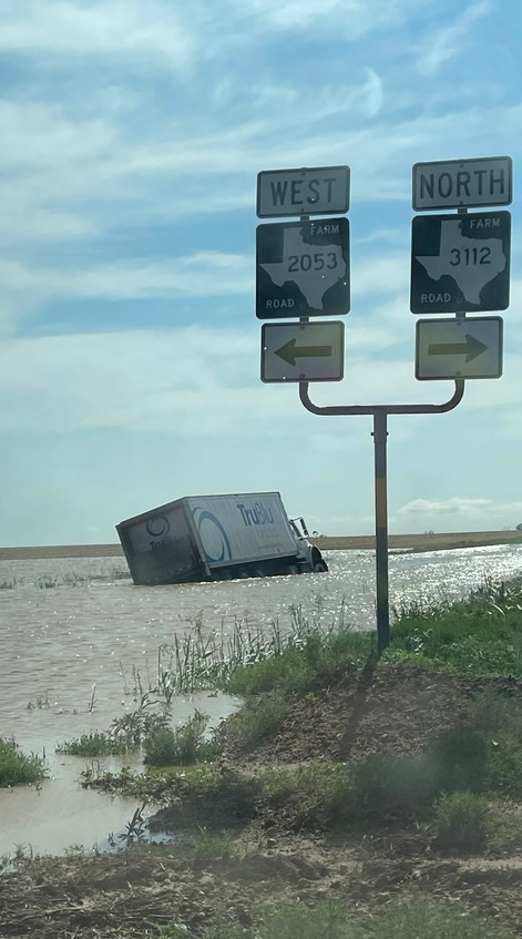 PHOTO Semi-Truck Flips Over Trying To Drive Through A Foot Of Rain In O ...