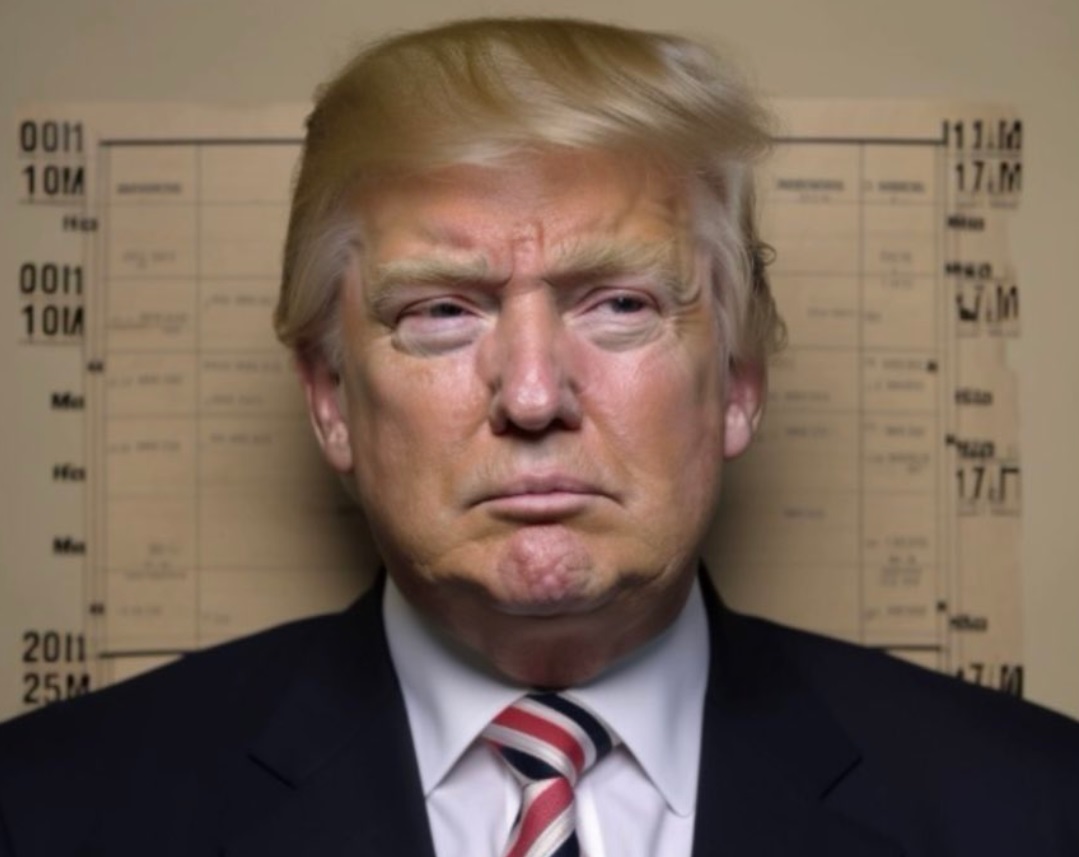 PHOTO Trump With A Sour Look On His Face While Getting His Finger Prints