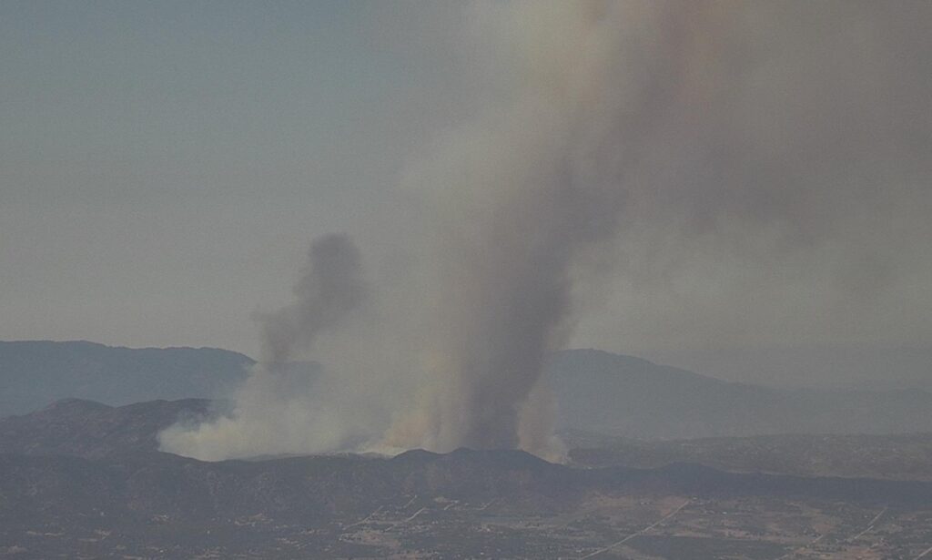 PHOTO Bonny Fire Jumped Cienega Truck Trail Near Tule Peak Road And ...