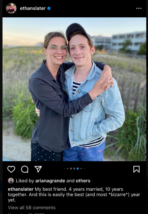 PHOTO Ethan Slater Was Bragging About How He Was With His Wife For 10 ...