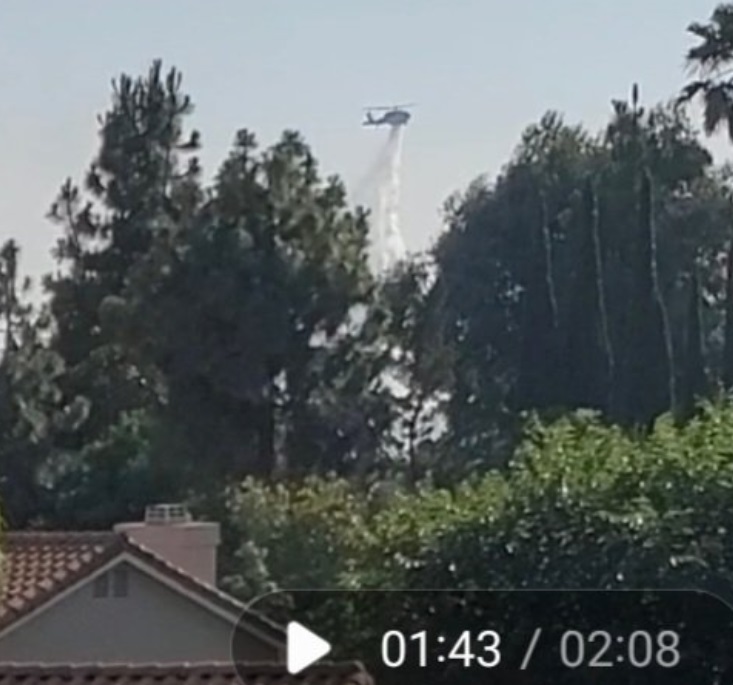 PHOTO Of Helicopter Dumping Massive Amounts Of Water On Fire At Mission ...