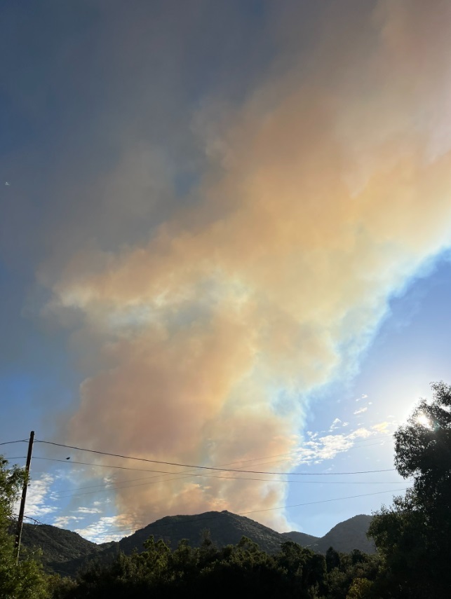 PHOTO People Can See Bonny Fire From Their Front Yards In Anza California