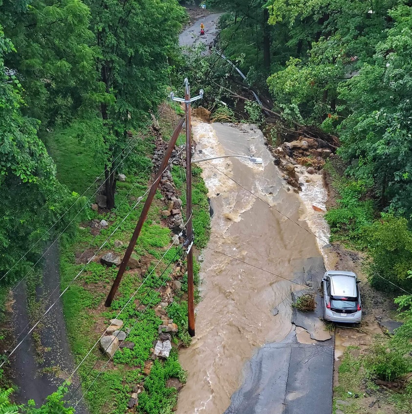 PHOTO Road To Waste Water Treatment Plant In Fort Montgomery Is Just Gone