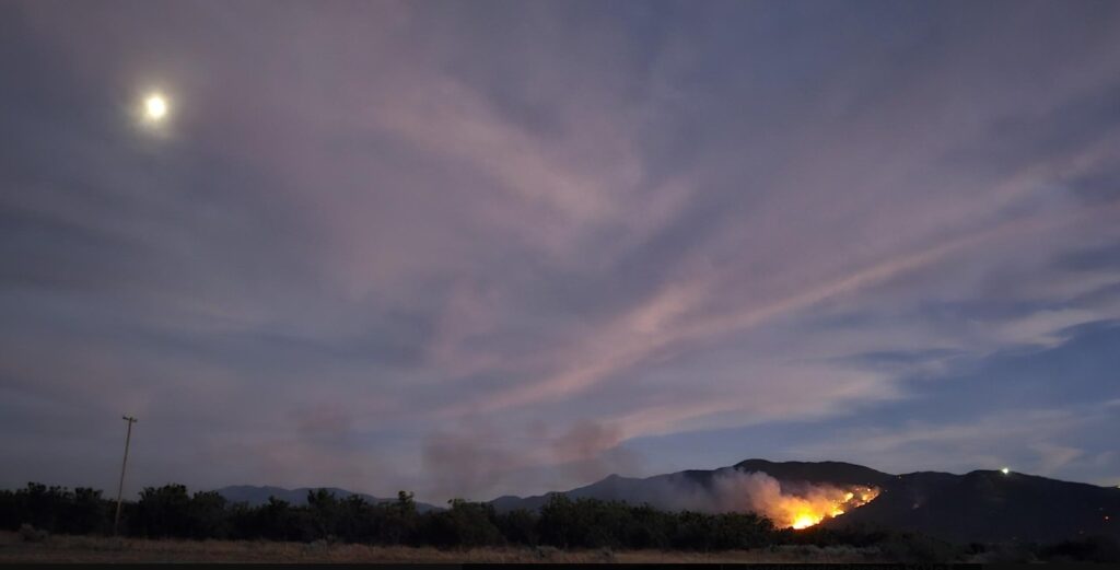 PHOTO Updated View Of Bonny Fire Looking South The Flames Have Spread ...