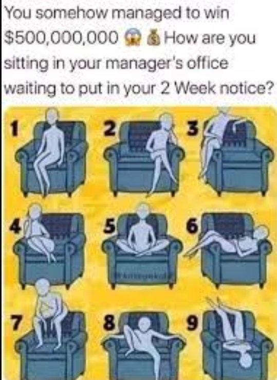 PHOTO You Win Powerball How Are You Sitting In Your Manager's Office ...