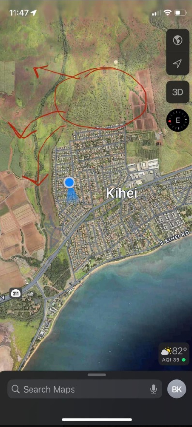 PHOTO This Afternoon In Kihei Hawaii The Fire That Was Put Out Reignited