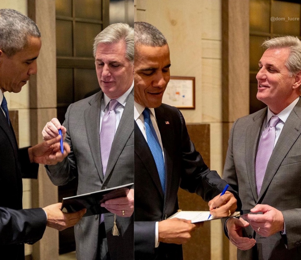 PHOTO Kevin McCarthy Begging Obama For His Autograph