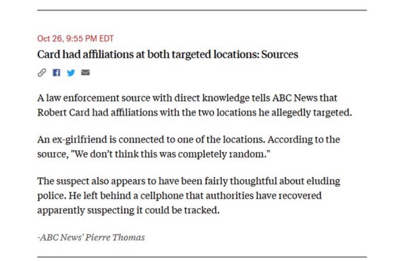 PHOTO Robert Card's Ex-Girlfriend Had Ties To One Of Shooting Locations ...