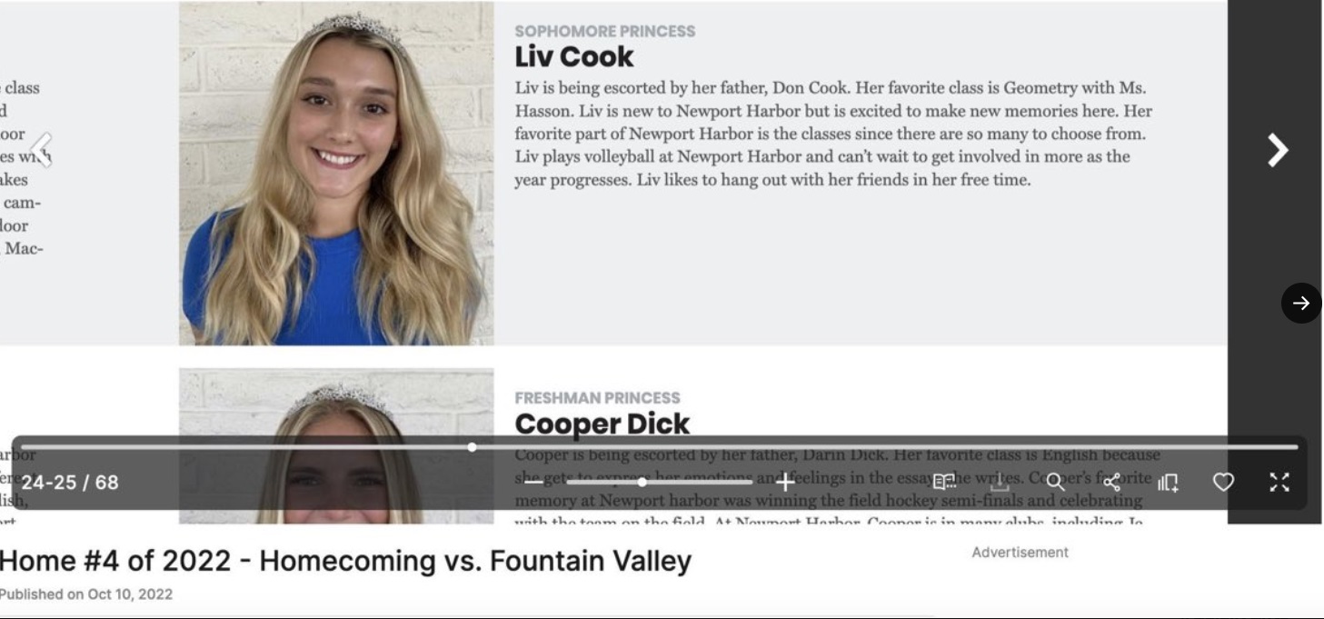 PHOTO Liv Cook As Sophomore Princess In High School And On Volleyball ...