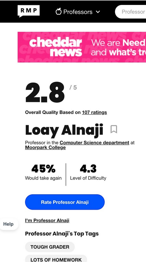 PHOTO Loay Alnaji's Teacher Rating Is Only 2.8 Out Of 5 From Students ...